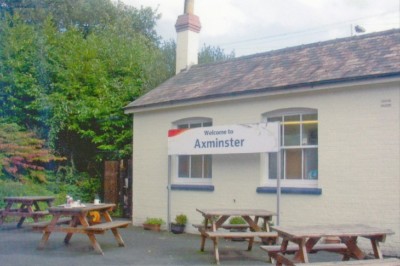 PHOTO DEVON AXMINSTER RAILWAY STATION REFRESHMENT FACILITIES ON DOWN ...