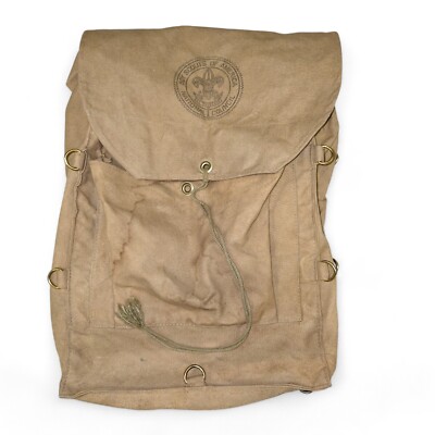 Boy Scouts of America 573 Canvas Haversack Diamond Backpack Knapsack ...