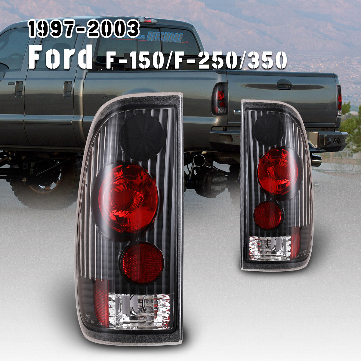 Tail Lights for 97-03 Ford F150/99-07 F250 F350 Super Duty Rear Lamp ...