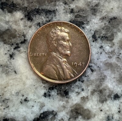 1947 Wheat Penny No Mint Mark Extremely Rare "L" In Liberty Rim Error ...