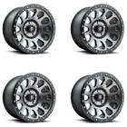 Set 4 Fuel D601 Vector 18x9 8x6.5 Gun Metal Black Bead Ring Wheels 18 ...