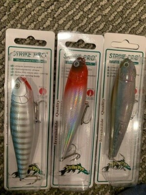 STRIKE PRO EG-047 Finesse Walking Stick lure 4" 3/4 oz. (3 lures) | eBay
