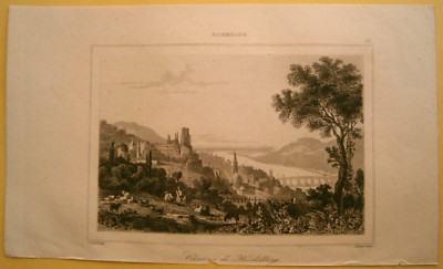 1838 print HEIDELBERG CASTLE, BADEN-WÜRTTEMBERG, GERMANY, #171 | eBay