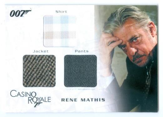 GIANCARLO GIANNINI "RENE MATHIS TRIPLE COSTUME CARD #TC04" JAMES BOND ...