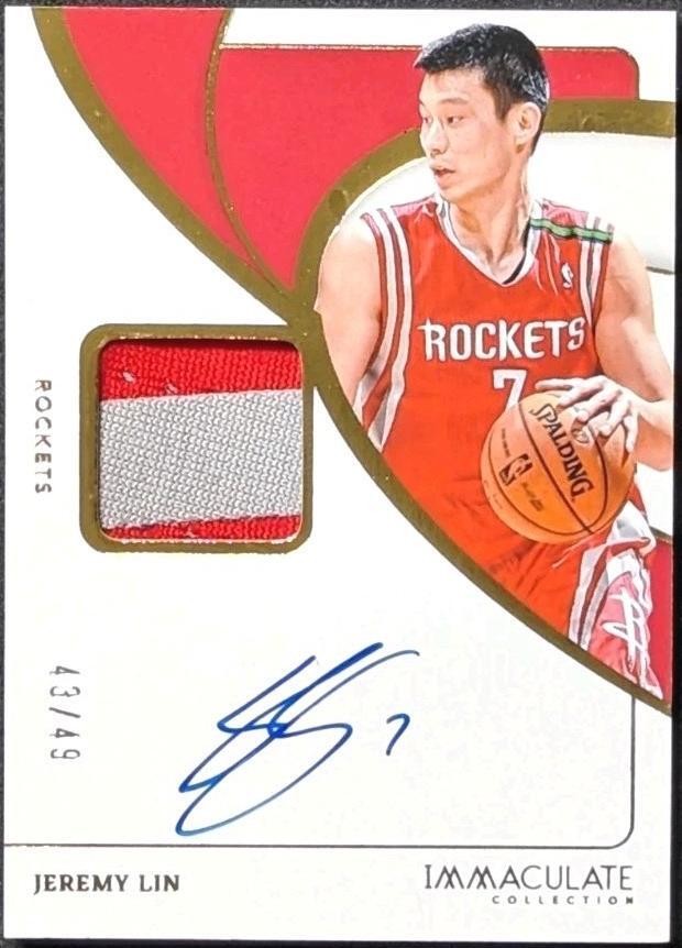 2023-24 Panini Immaculate Collection - Patch Autographs Jeremy Lin #IPA ...