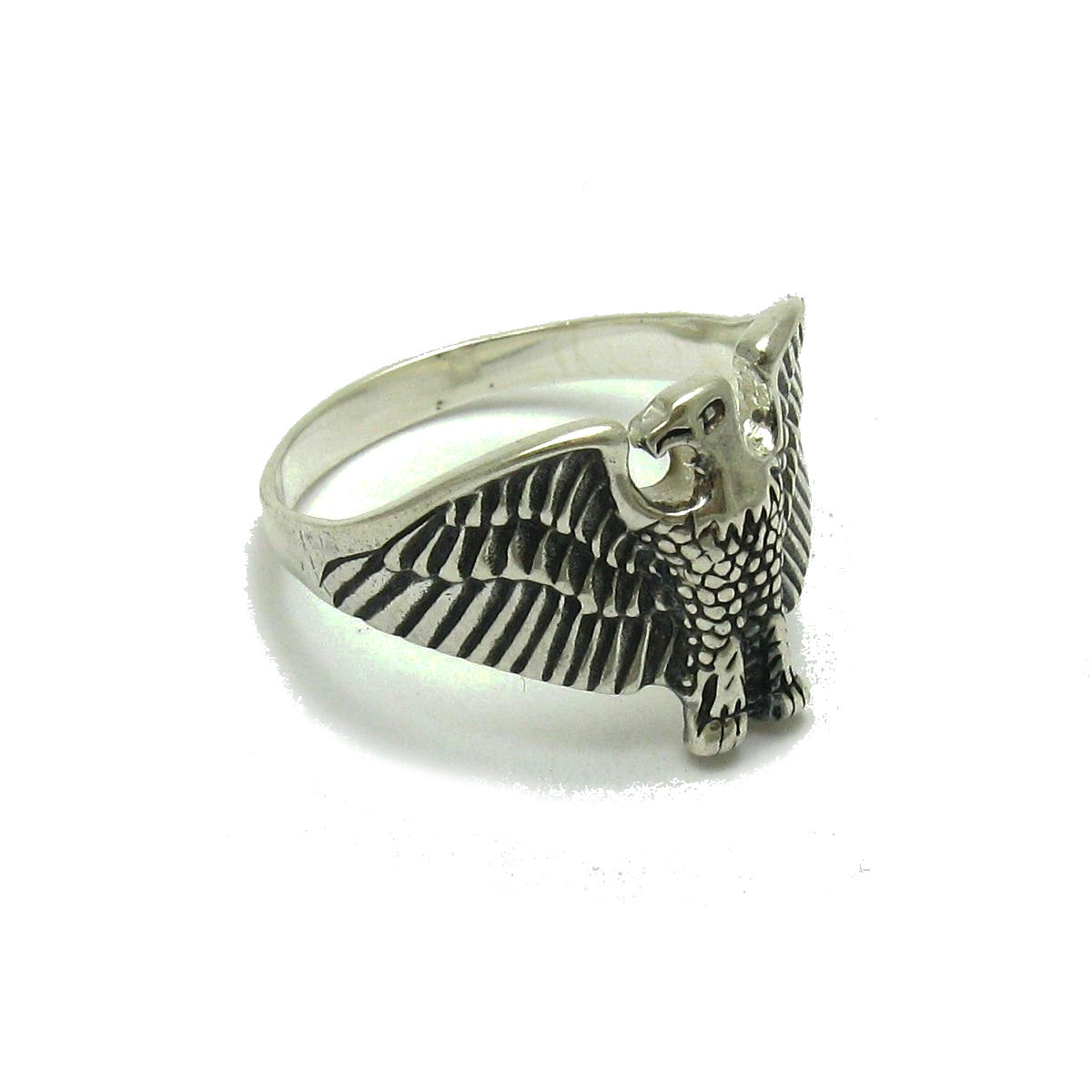 Silberring 925 Handgefertigt Adler Motiv Herren Schmuck Kraft Symbol ...