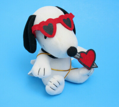 Peanuts Worldwide Snoopy Cupid Valentines Heart Arrow Stuffed Animal ...