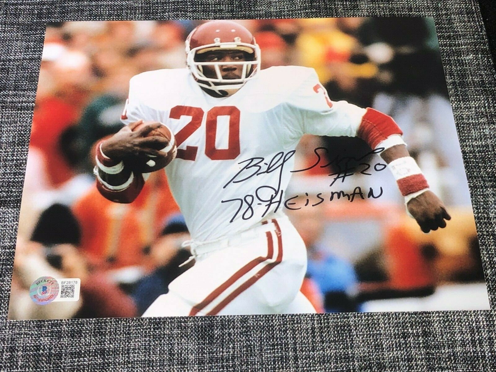 Billy Sims Autographed Memorabilia | Signed Photo, Jersey, Collectibles ...