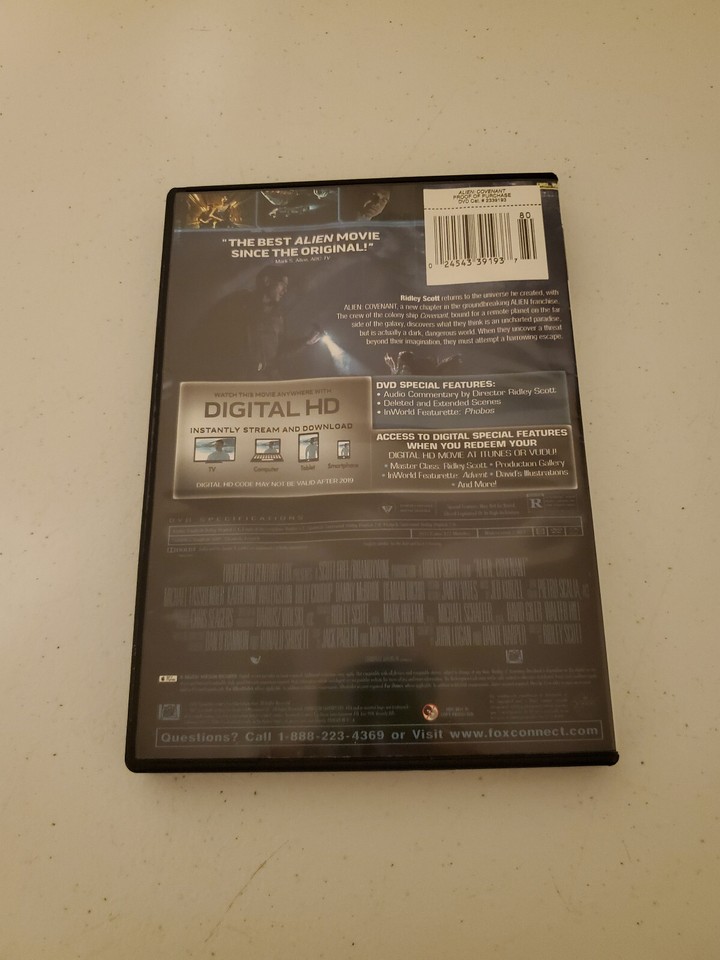 Alien Covenant DVD Movie - 2017 24543391937 | eBay