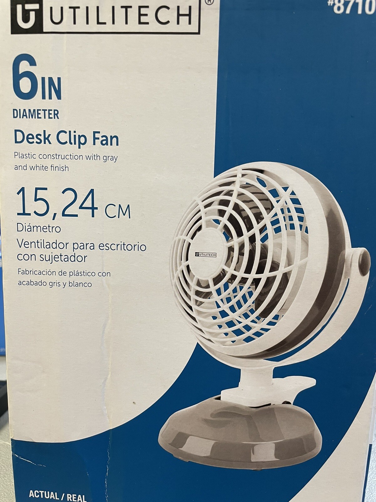 Utilitech - White 6-in 2-Speed Indoor Desk Fan | eBay