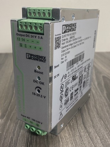 Phoenix Contact QUINT-PS/1AC/24DC/5 Power Supply 120W 1Phase Rev06 PN ...
