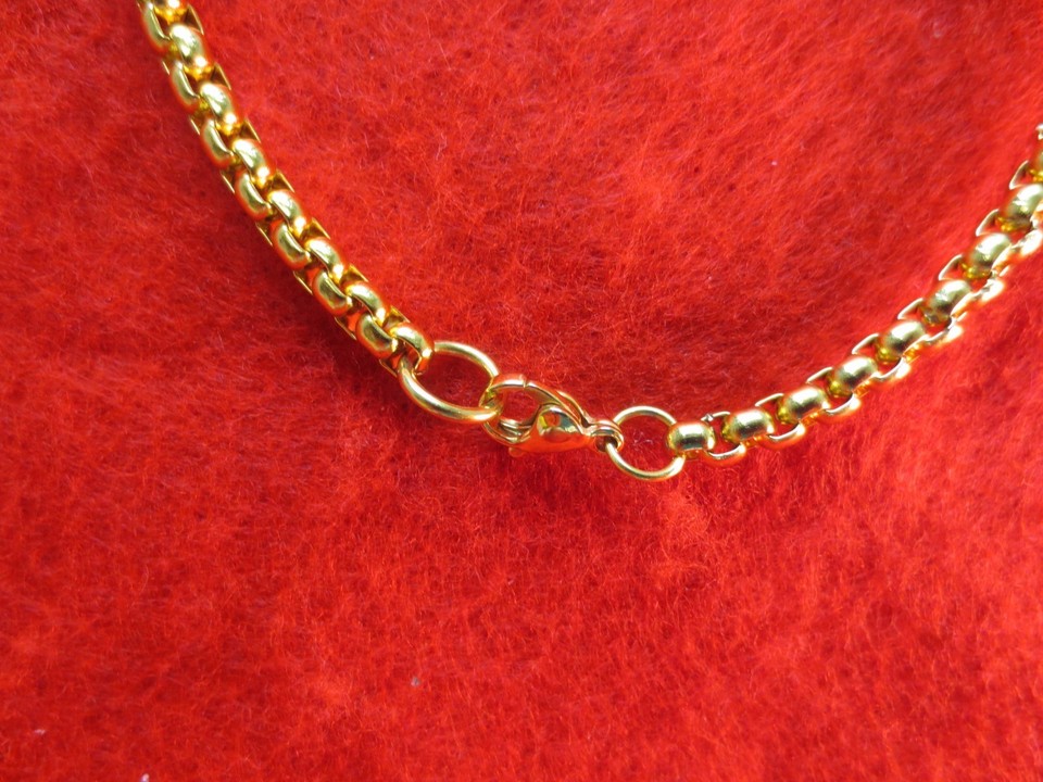 16"-60" 4MM GOLD-SILVER-BLACK PLATED STAINLESS STEEL SMOOTH BOX ROPE ...