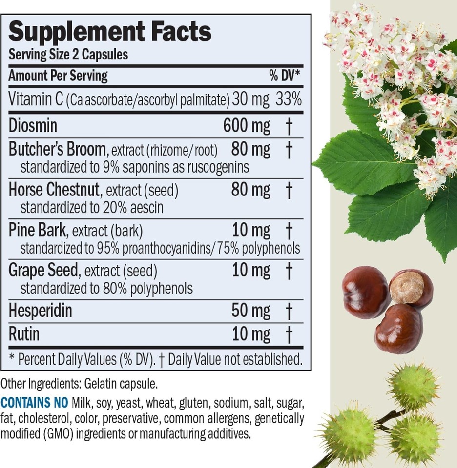 Andrew Lessman Circulation & Vein Support for Healthy Legs 60 Capsules ...