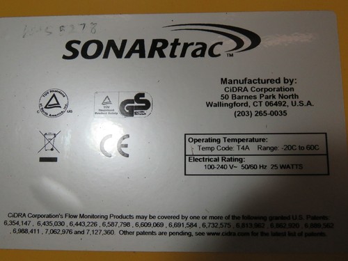 CIDRA CORP SONARTRAC MONITOR TB8-01-05-01-01 USED | eBay