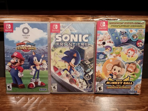 3 Lot Of Sega Nintendo Switch Games (Brand New / Sealed)* Sonic, Monkey ...