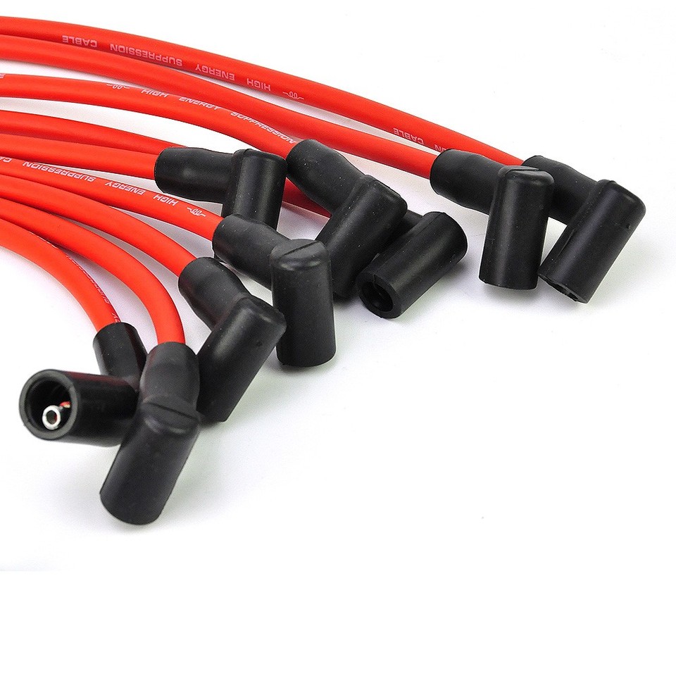 Red Spark Plug Wires 10.2mm For 1996-2014 Chevy GMC 4.3L Vortec V6 ...