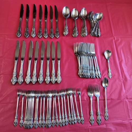 95 pcs. Lot PARTIAL SET ONEIDA STAINLESS DISTINCTION HH DELUXE RAPHAEL ...