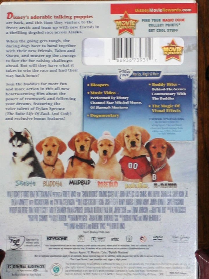 Snow Buddies (DVD) Dominic Scott Kay John Kapelos Lise Simms Jr. (US ...