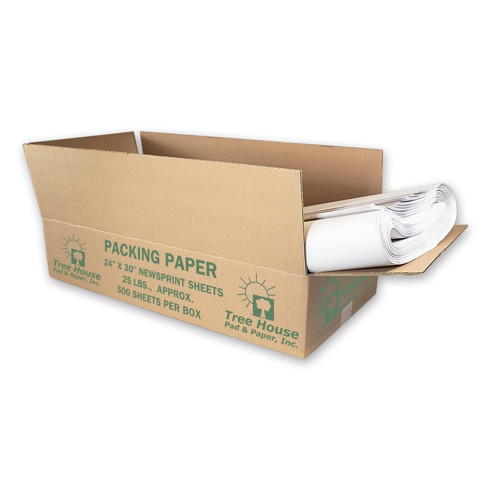 Tree House Packing Paper for Moving – 25lbs - 500 Newsprint Packing ...