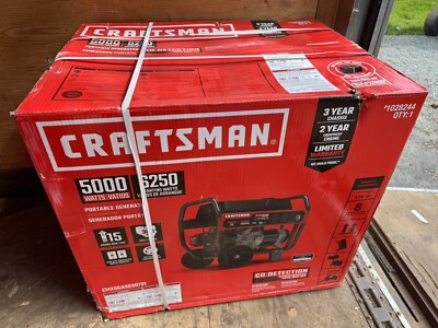 Craftsman 5000 Watt Generator w/ CO Detection Model CMXGGAS030731 - NEW ...