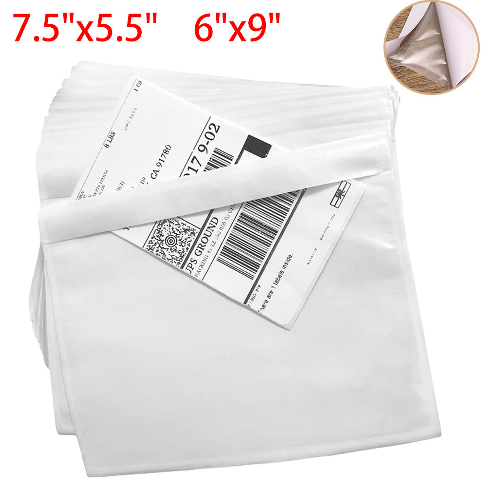 Clear Packing List 7.5”x5.5” 6”x9” Invoice Shipping Label Self ...
