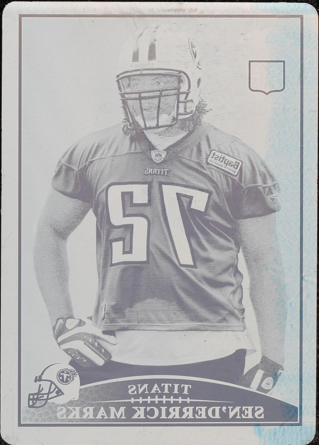 2009 Topps Chrome - Sen'Derrick Marks #TC209 Printing Plate Cyan /1 (RC ...