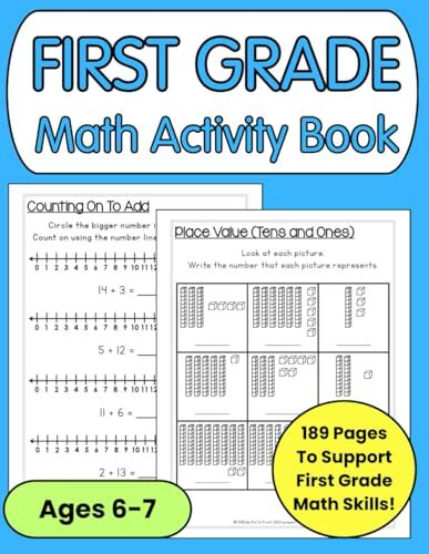 First Grade Math Activity Book: 1st Grade Math Review For Kids, Ages 6 ...