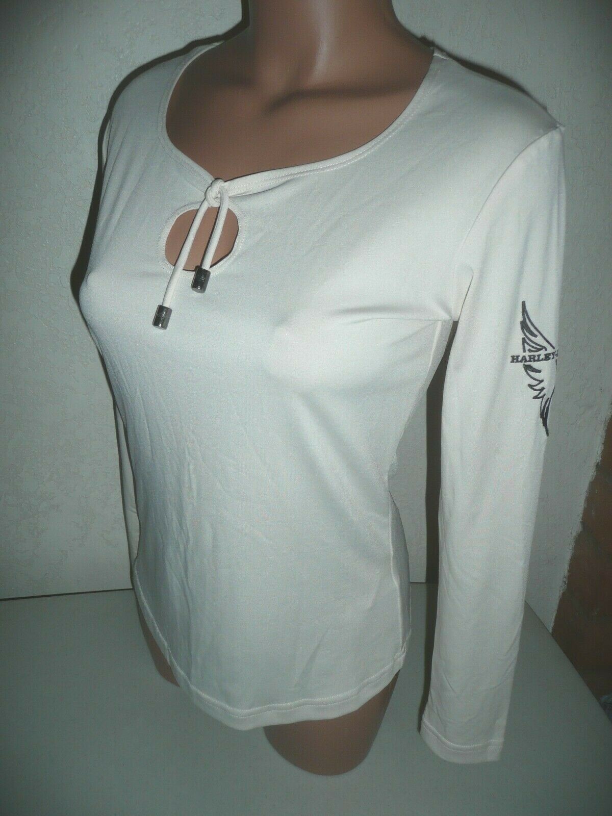 HARLEY DAVIDSON MOTORCYCLES KEYHOLE FRONT LONG SLEEVE… - Gem