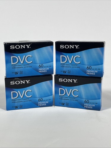 Sony Premium Mini DV DVC Digital Video Cassette Tapes DVM60PRR Lot of 4 ...