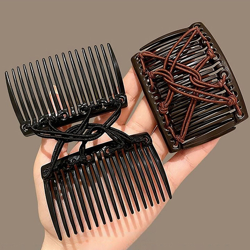 New Elastic Force Double Row Hair Comb For Women Vintage Insert Hair ...