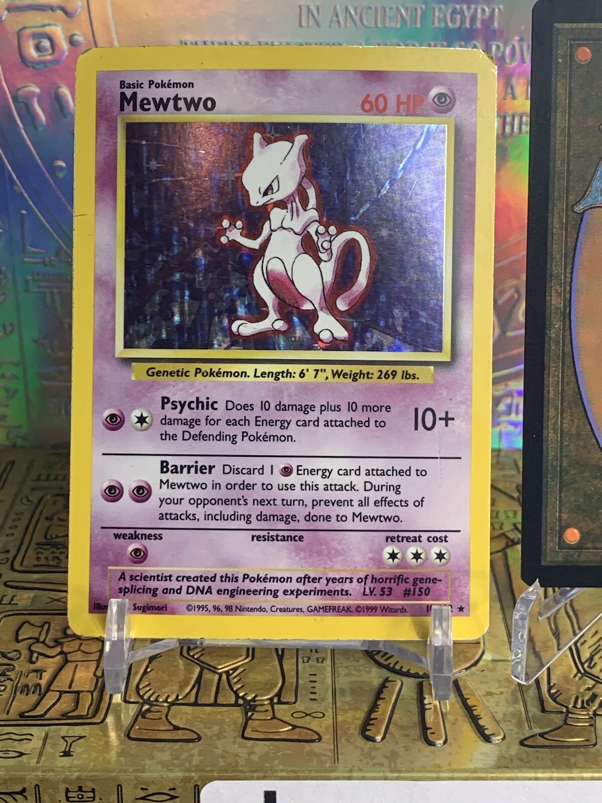 Pokémon TCG Mewtwo Base Set 10/102 Holo Unlimited Holo Rare HP +FREE ...