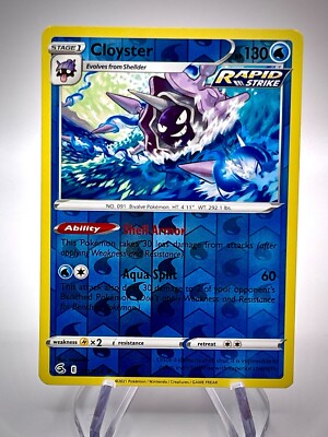 Cloyster 51/264 Fusion Strike Reverse Holo Rare Pokemon Card Pokémon ...
