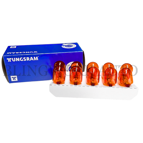 10pcsTungsram OEM WY21W T20 7440 Amber Indicator 12071 7504 Light ...