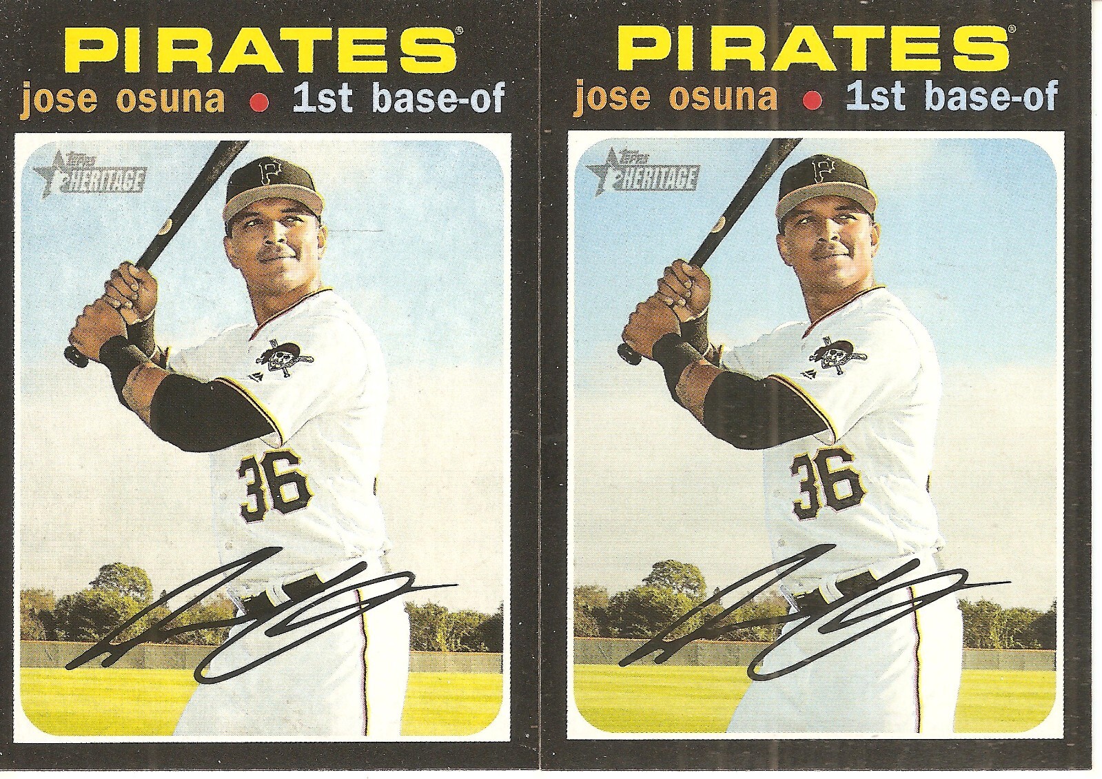 2 CARD 2020 TOPPS HERITAGE JOSE OSUNA BASEBALL CARD LOT #234 | eBay