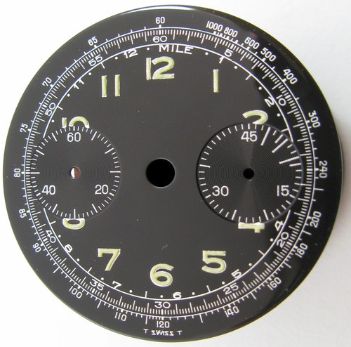 Watch black shiny chronograph Dial diameter 30.5 millimeters | eBay