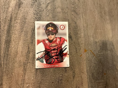 Alabama Crimson Tide, Kody Valverde On Card Auto | eBay