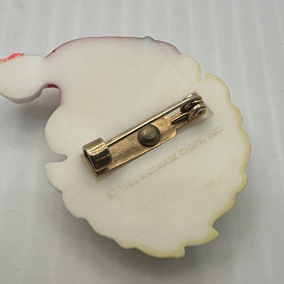 Vintage 1984 Hallmark Cards Plastic Santa Head Pin | eBay