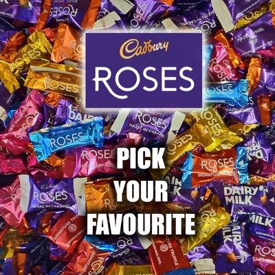 Cadbury ROSES Chocolates Choose Your Own Type Weight Pick And Mix XMAS ...