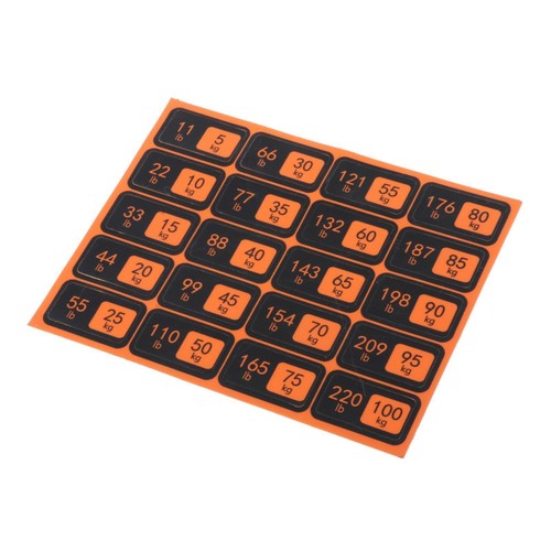 Weight Stack Labels Fitness Equipment Weight Stickers 11lbs to 220lbs ...