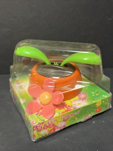 Solar Powered Dancing Toy Bobblehead - Flip Flap Flowers - Orange Pot ...