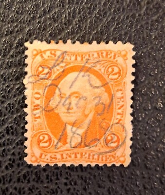 Vintage old rare Scott #R15 US 1868 Washington 2 Cent Internal Revenue ...