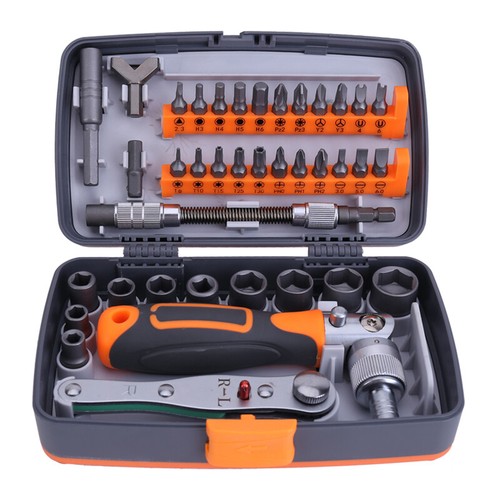 38Pcs Mini Ratchet Screwdriver Multi Tool Bits Set 1/4" Drive Socket ...