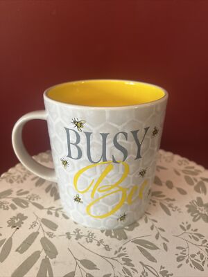 Fig & Fern Busy Bee Large Coffee/Tea Mug Double Sided Design- NWT | eBay