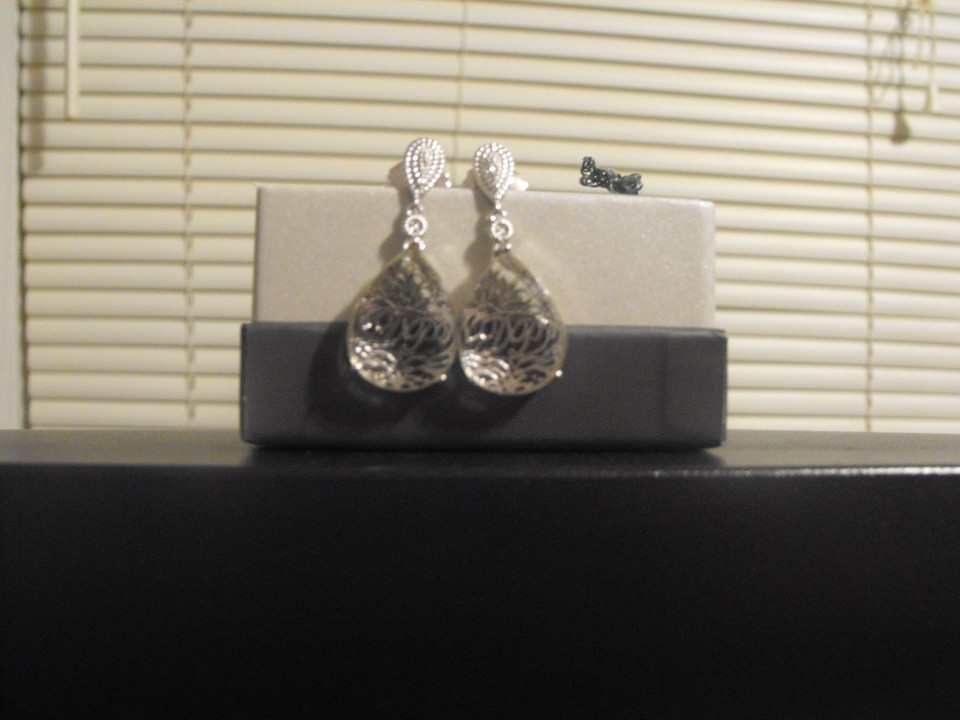 Dallas Prince New Earrings Sterling Silver 12.0 CTW Quartz Pear Shape ...
