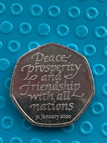 RARE!! Brexit 50p Peace, Prosperity, and Friendship with all nations ...