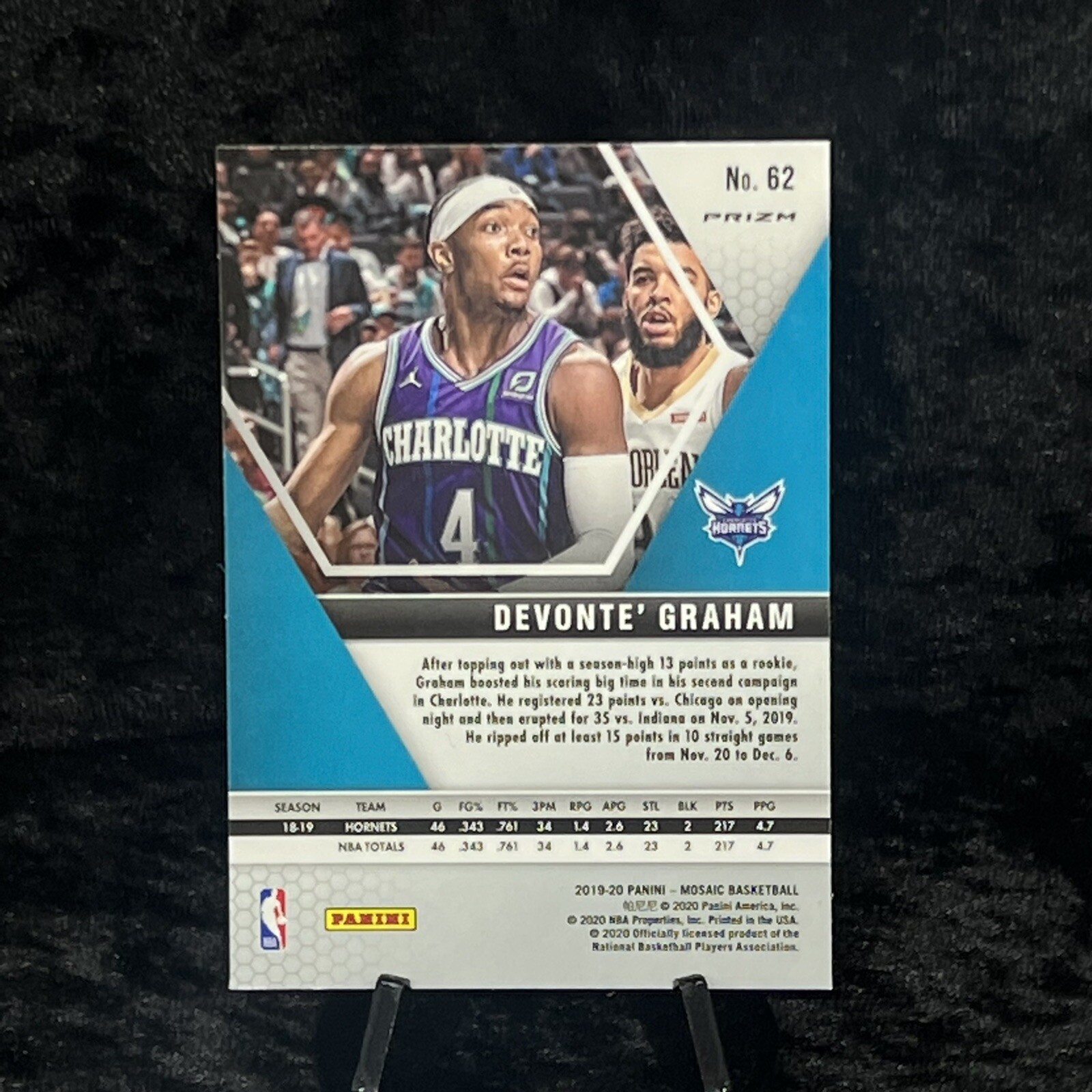 2019-20 Panini Mosaic - Devonte' Graham #62 Genesis Prizm for sale ...