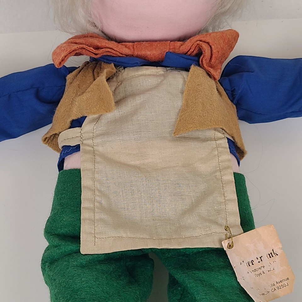 Vtg Handcrafted Geppetto Doll Plush Artisan Made Large 24" Pinocchio ...
