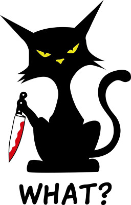 Funny Cat Knife Sticker Decal | eBay