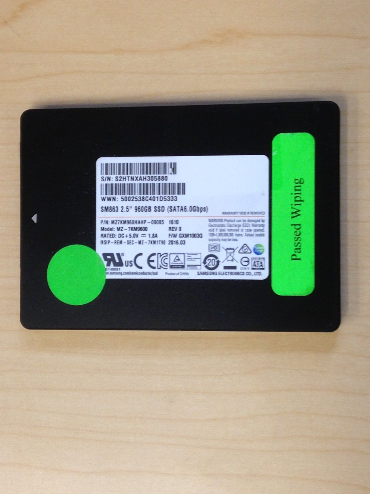 Samsung 960GB 2.5" SSD SM863/(a), PM863(a), SM883, PM883 sub for 1TB | eBay