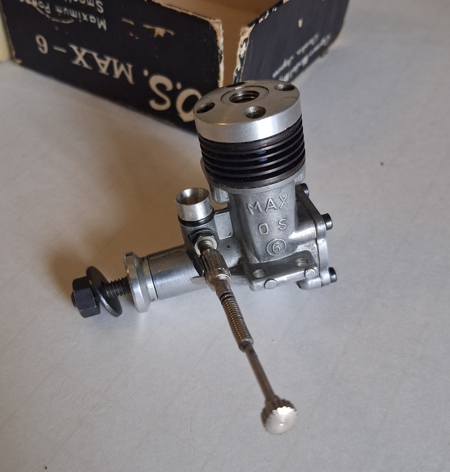 O.S. MAX 6 Engine with Great Compression - 1cc C/L 1/2A OS Max-6 Rare ...
